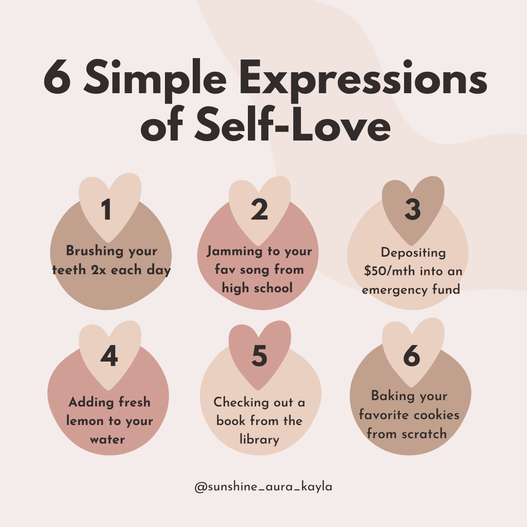 6 Simple Expressions of Self-Love – SUNSHINE AURA – self-esteem. self ...